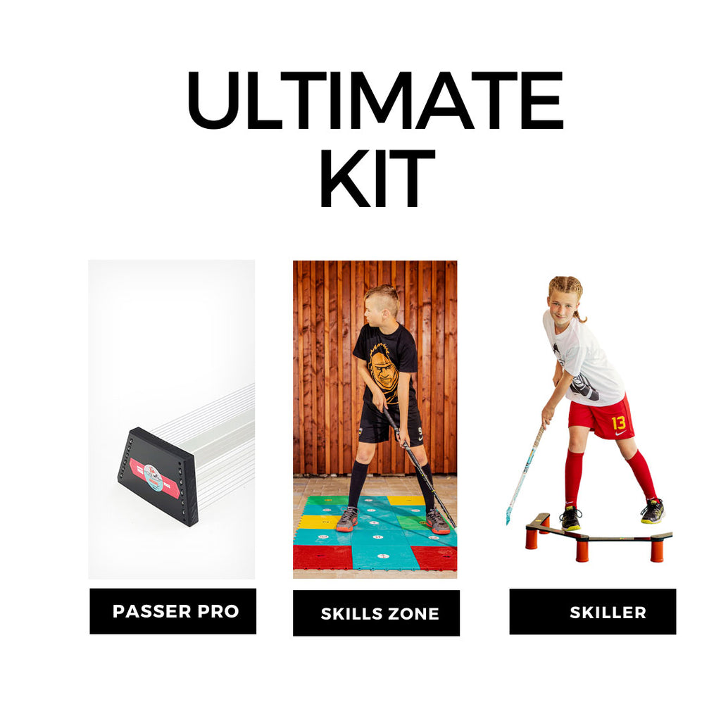 ULTIMATE KIT - Unihockey Floorball Training Kit - Passer Pro inluded